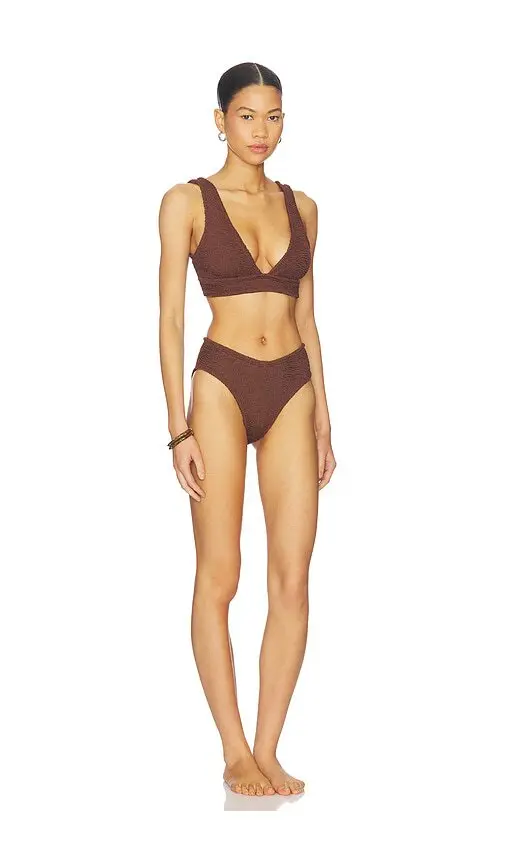 Hunza G Angel Bikini Set - Metallic Chocolate