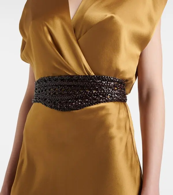 Rixo Roxelle Woven Leather Belt