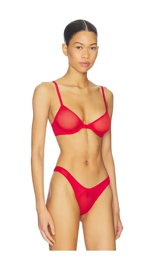 Kiki De Montparnasse Brienne Molded Demi Bra - Red