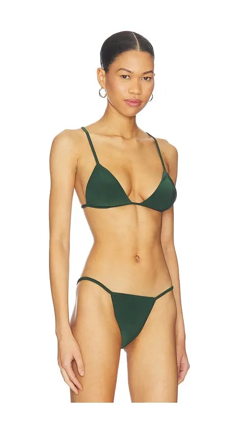 Norma Kamali No Tie Triangle Bikini Top