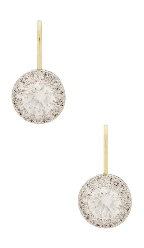 Shashi Two Tone Georgian Cut Hoop Earrings