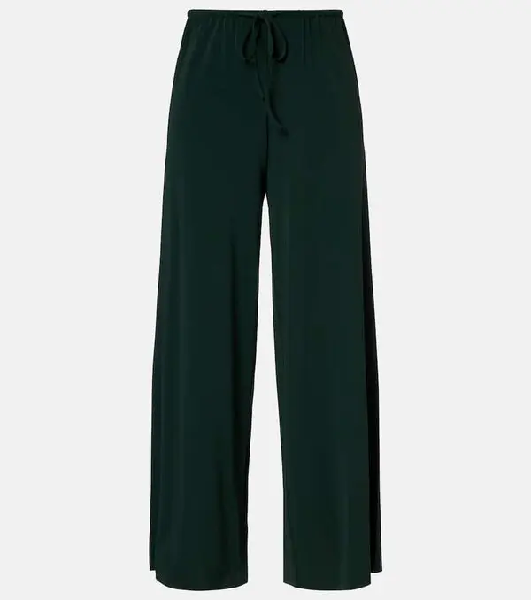 ERES Zelie Jersey Wide-leg Pants - Green