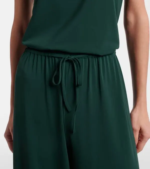 ERES Zelie Jersey Wide-leg Pants - Green