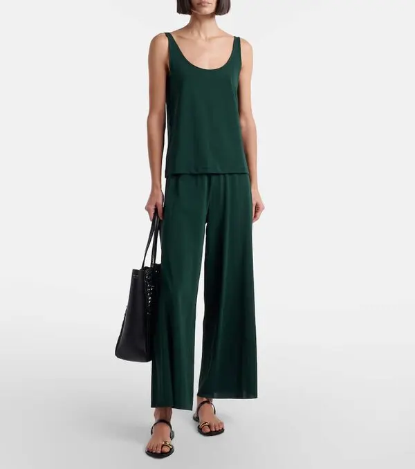 ERES Zelie Jersey Wide-leg Pants - Green