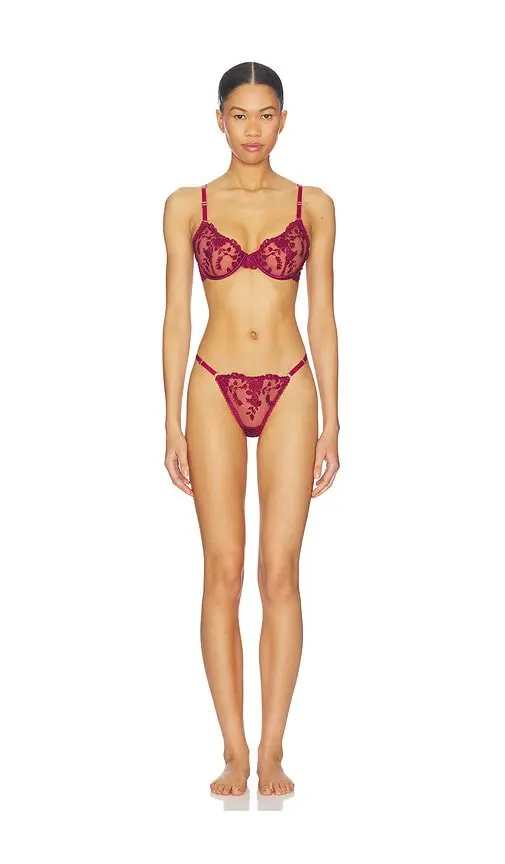 KAT THE LABEL Nicolette Underwire Bra - Red
