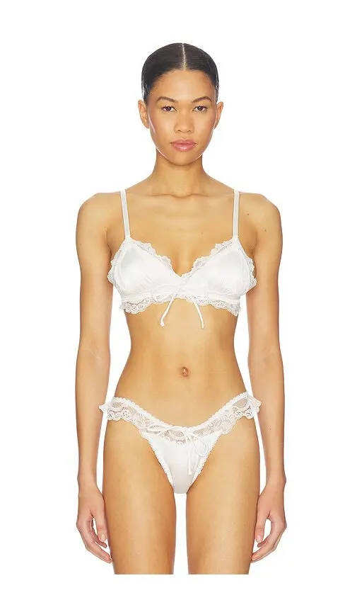 KAT THE LABEL Madeline Bralette - Ivory