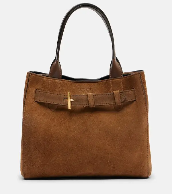 TOM FORD Audrey Small Suede Tote Bag