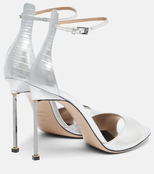 TOM FORD Spire Metallic Leather Sandals