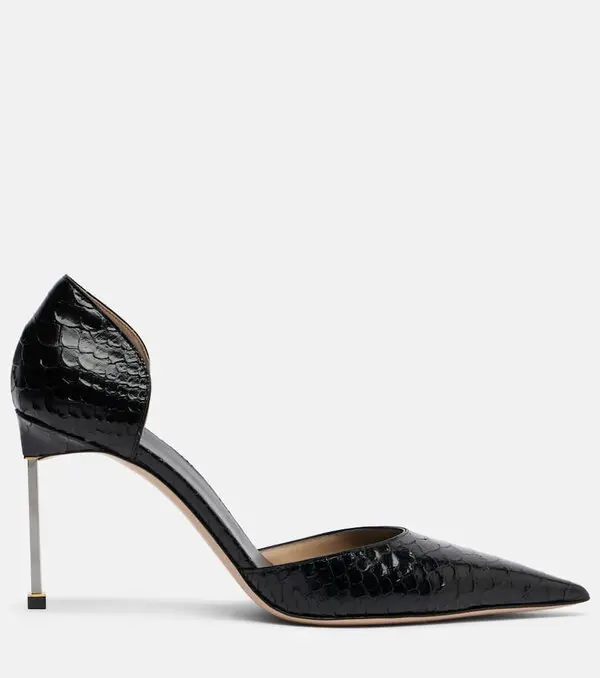 TOM FORD Spire Snake-effect Leather Pumps - Black