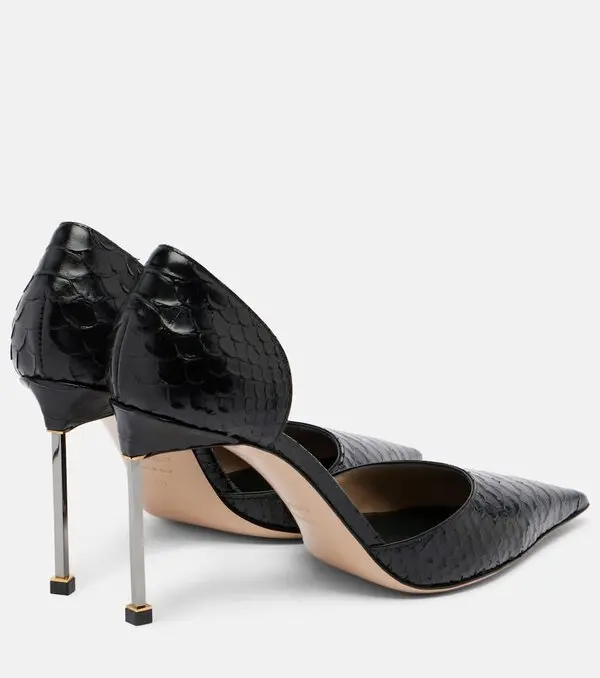 TOM FORD Spire Snake-effect Leather Pumps - Black