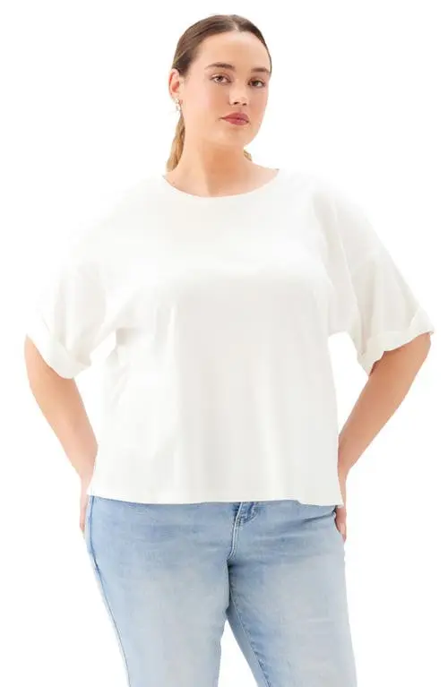 Karen Kane Cuffed Sleeve Ribbed T-shirt