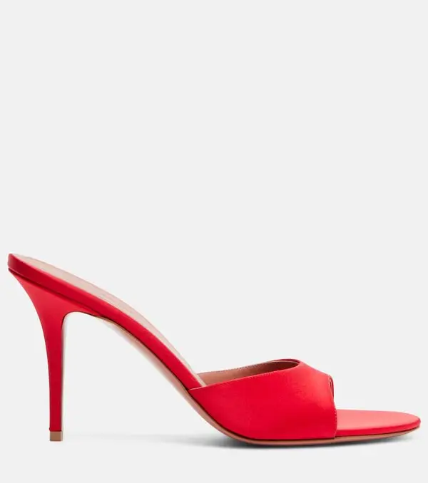Amina Muaddi Elodie 90 Satin Mules