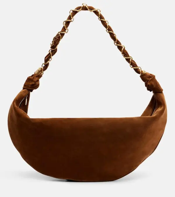 Saint Laurent Amalia Suede Shoulder Bag - Brown