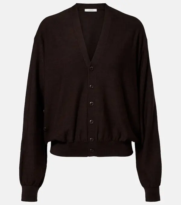 LEMAIRE Twisted Wool-blend Cardigan - Brown