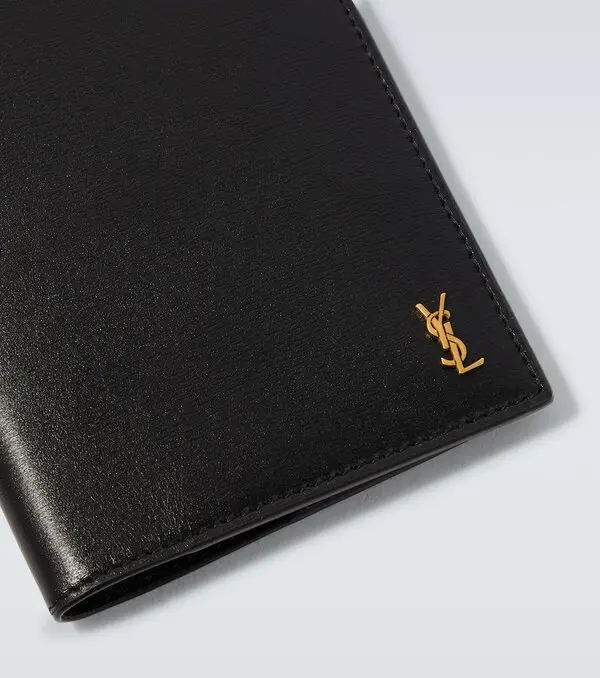 Saint Laurent Cassandre Leather Passport Holder