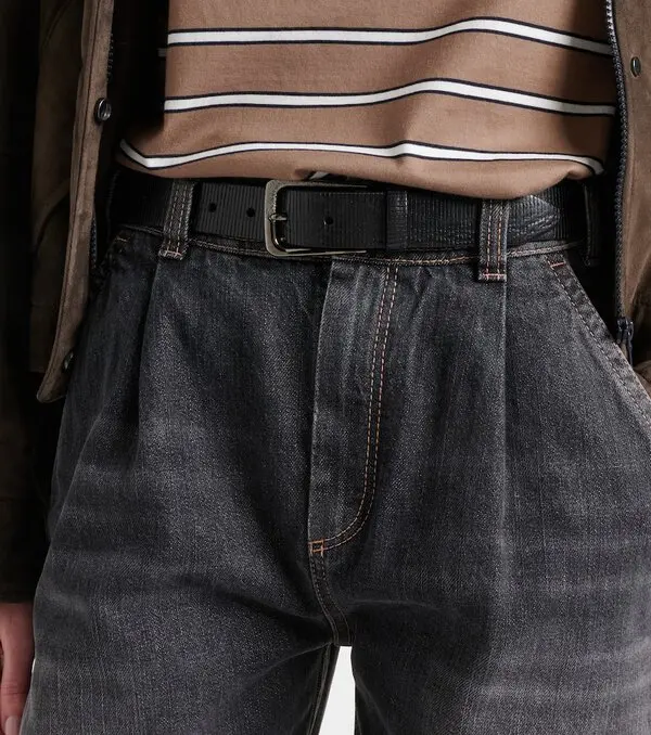 Brunello Cucinelli Leather Belt - Black