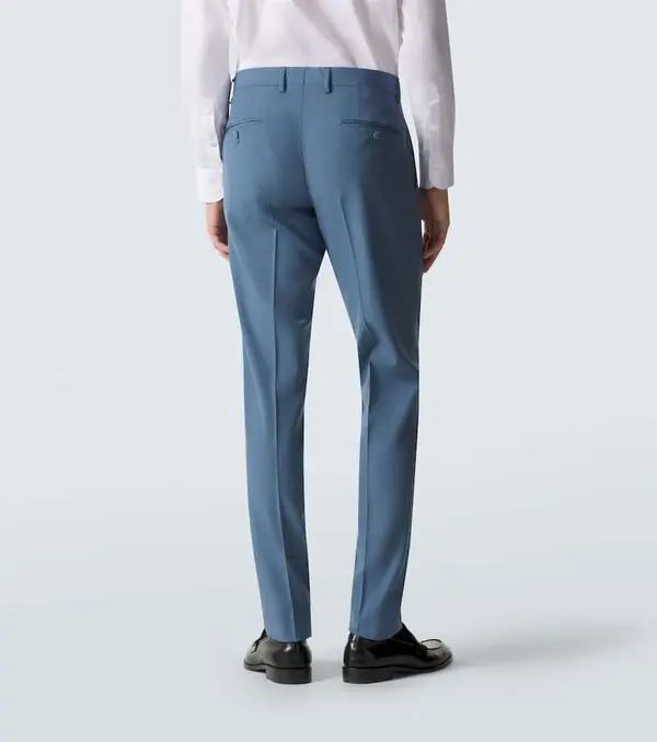 Dolce & Gabbana Virgin Wool Straight Leg Trousers