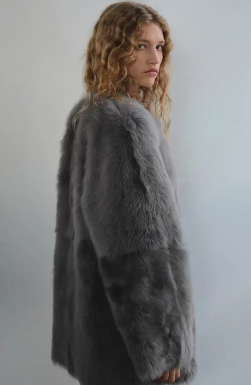 Mango Reversible Shearling And Leather Coat