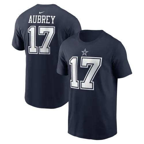 Nike Brandon Aubrey Dallas Cowboys Name & Number T-shirt - Navy