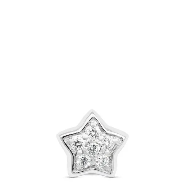 Benbridge Diamond Star Single Stud Earring - Wg