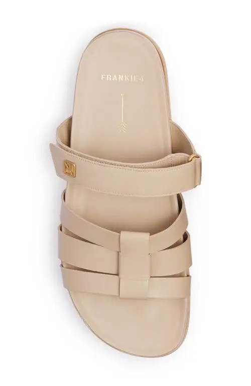 FRANKIE4 Leather Slide Sandal - Oat Milk