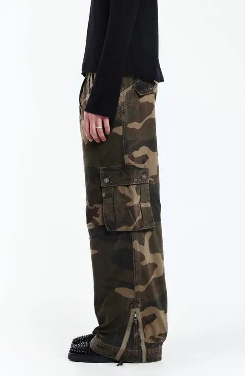 JADED LONDON Studded Low Rise Wide Leg Cargo Pants