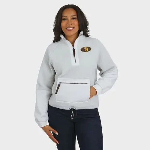 WEAR BY ERIN ANDREWS San Diego Padres Polar Fleece Quarter-zip Jacket