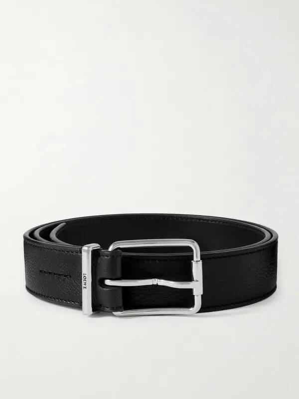 Loewe Essential 3.2cm Full-grain Leather Belt - Black