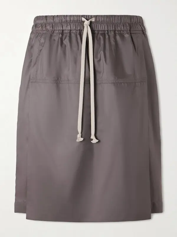 Rick Owens Moncler Straight-leg Shell Drawstring Shorts - Brown