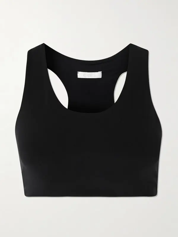 ERES Marie-josé Cutout Embroidered Stretch-jersey Sports Bra - Black
