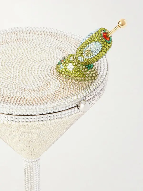 Judith Leiber Martini Crystal Clutch - Multi