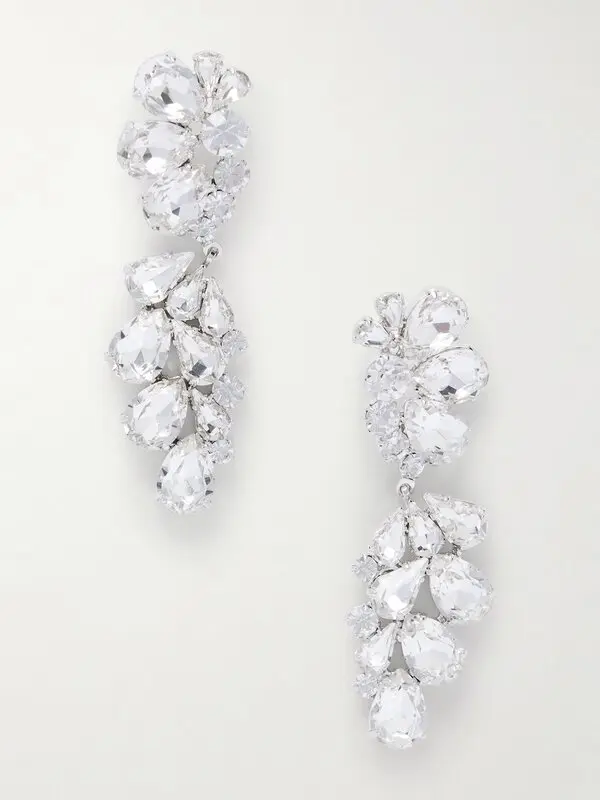 Magda Butrym Tone Crystal Earrings - Silver