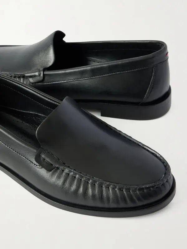 AeydĒ Arthur Leather Loafers - Black