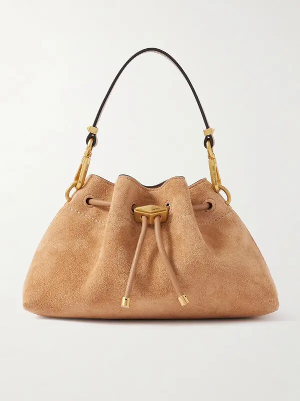 JIMMY CHOO Cinch Small Bucket Bag - Brown