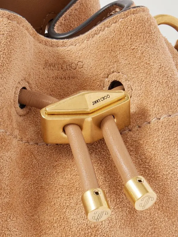 JIMMY CHOO Cinch Small Bucket Bag - Brown