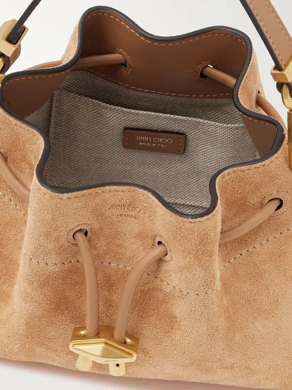 JIMMY CHOO Cinch Small Bucket Bag - Brown