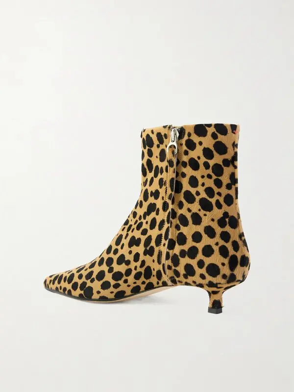AeydĒ Sofie Leopard-print Calf Hair Boots - Animal Print