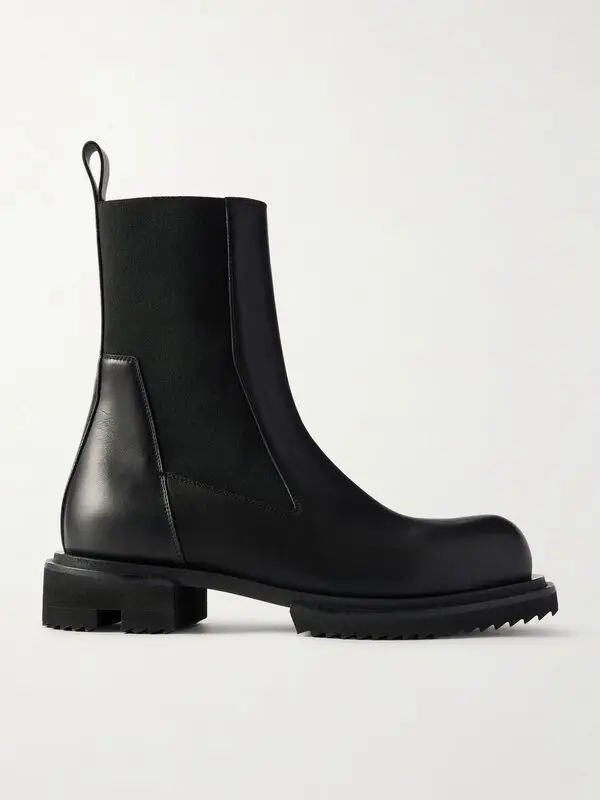 Rick Owens Beatle Gabe Leather Ankle Boots