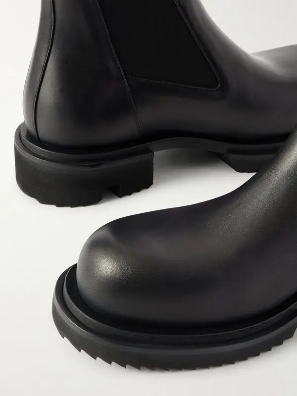 Rick Owens Beatle Gabe Leather Ankle Boots
