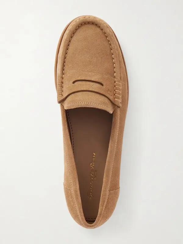 GIANVITO ROSSI Suede Loafers - Brown