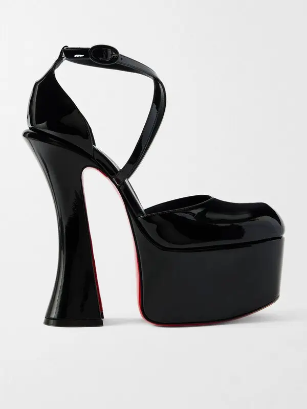 CHRISTIAN LOUBOUTIN Aquadorcet 160 Patent-leather Platform Pumps - Black