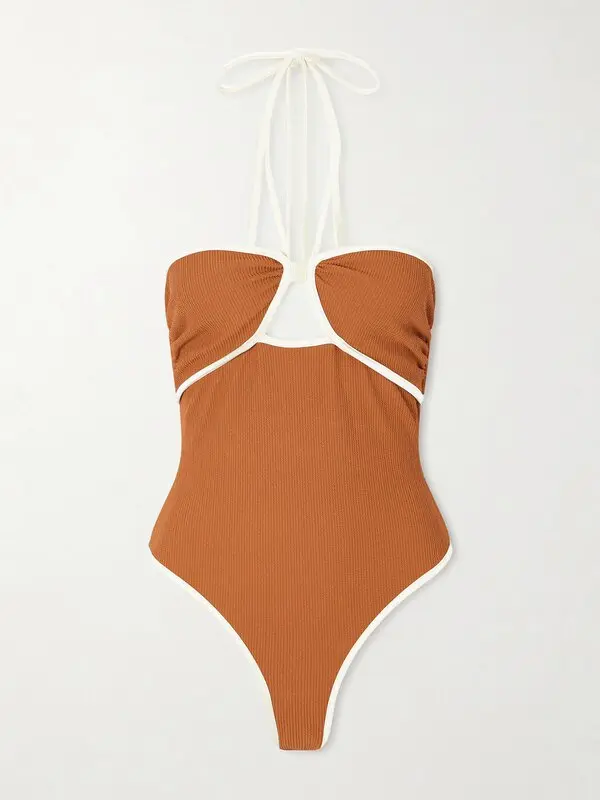 Johanna Ortiz Sea Salt Cutout Swimsuit - Brown