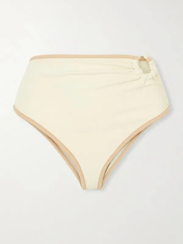 Johanna Ortiz Susurro Del Agua Embellished Bikini Briefs - Neutrals