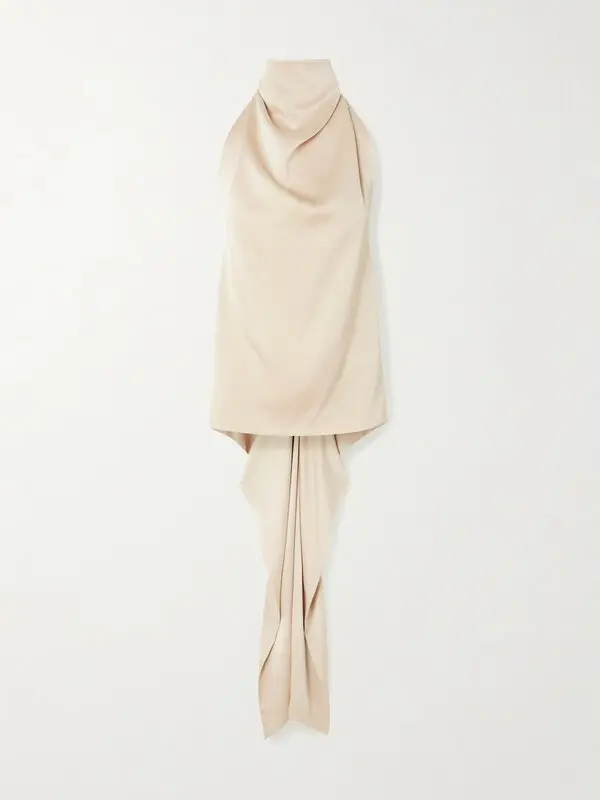 ESSE STUDIOS Cartia Satin Halterneck Top