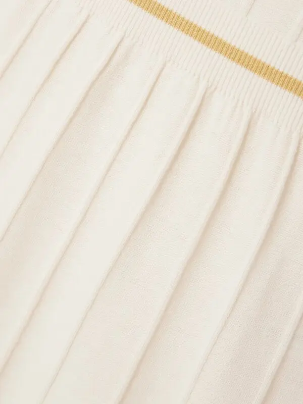 ERES Elite Striped Wool And Cashmere-blend Mini Dress - Cream
