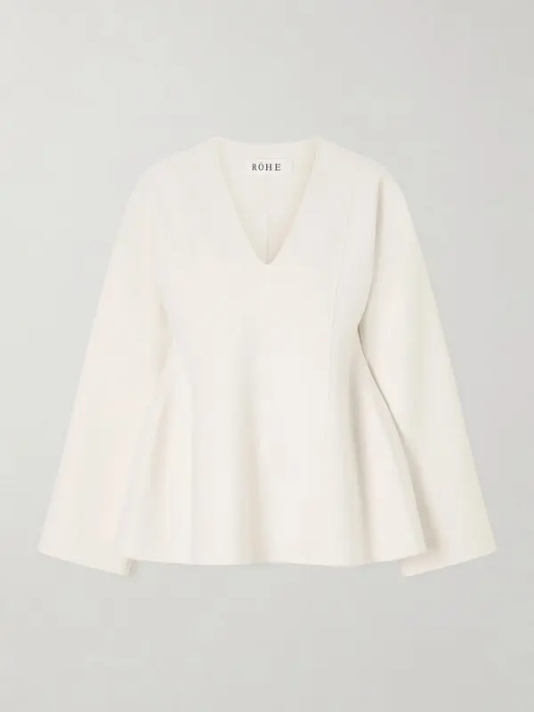 RÓHE Paneled Wool Blouse