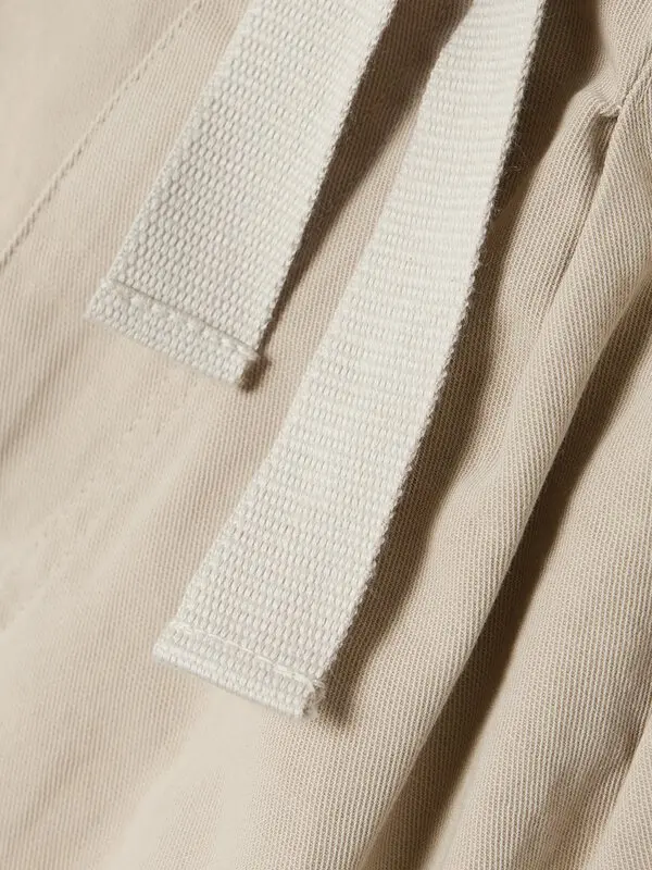 MARANT ETOILE Nirma Pleated Cotton And Linen-blend Twill Shorts