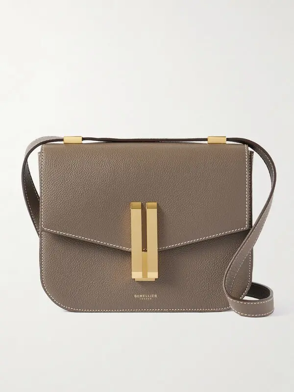 DEMELLIER The Vancouver Textured-leather Shoulder Bag - Brown