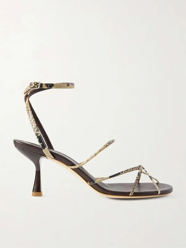 Christopher Esber Blaze Snake-effect Leather Sandals - Snake Print