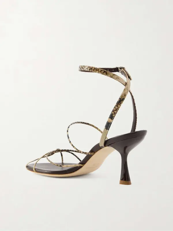 Christopher Esber Blaze Snake-effect Leather Sandals - Snake Print
